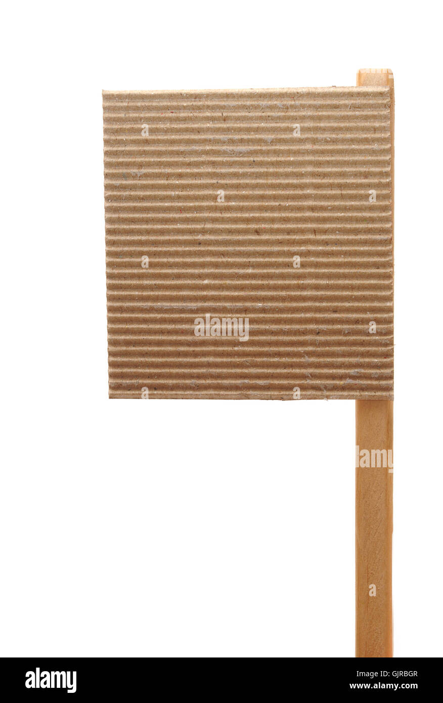 cardboard sign isolated on a white background Stock Photo - Alamy