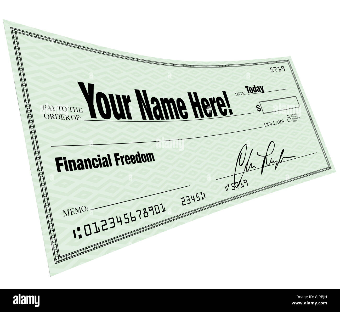 Bank cheque hi-res stock photography and images - Alamy