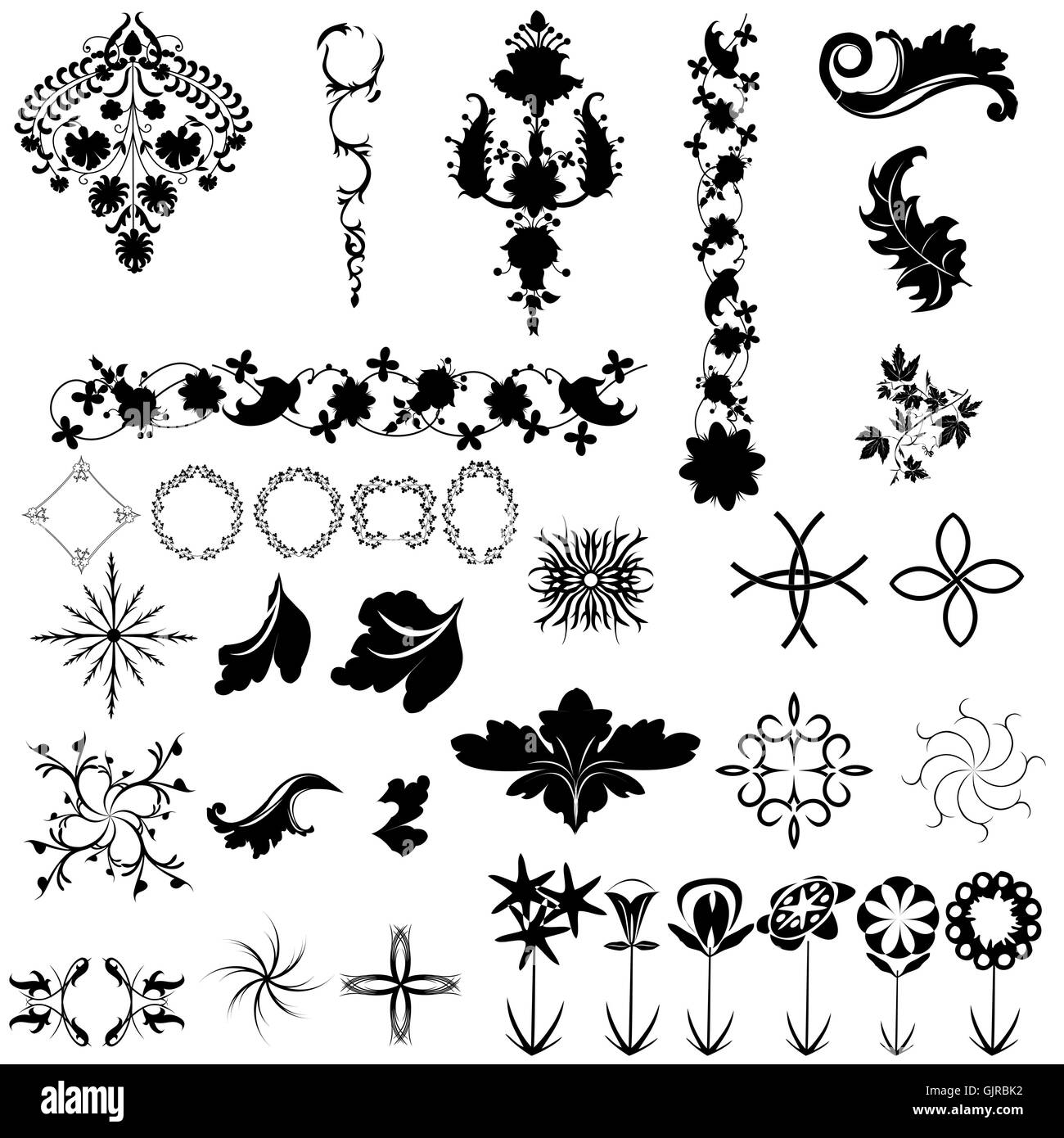 Collection of design elements Stock Photo - Alamy