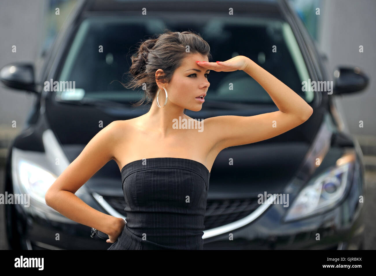 attractive girl waiting Stock Photo - Alamy
