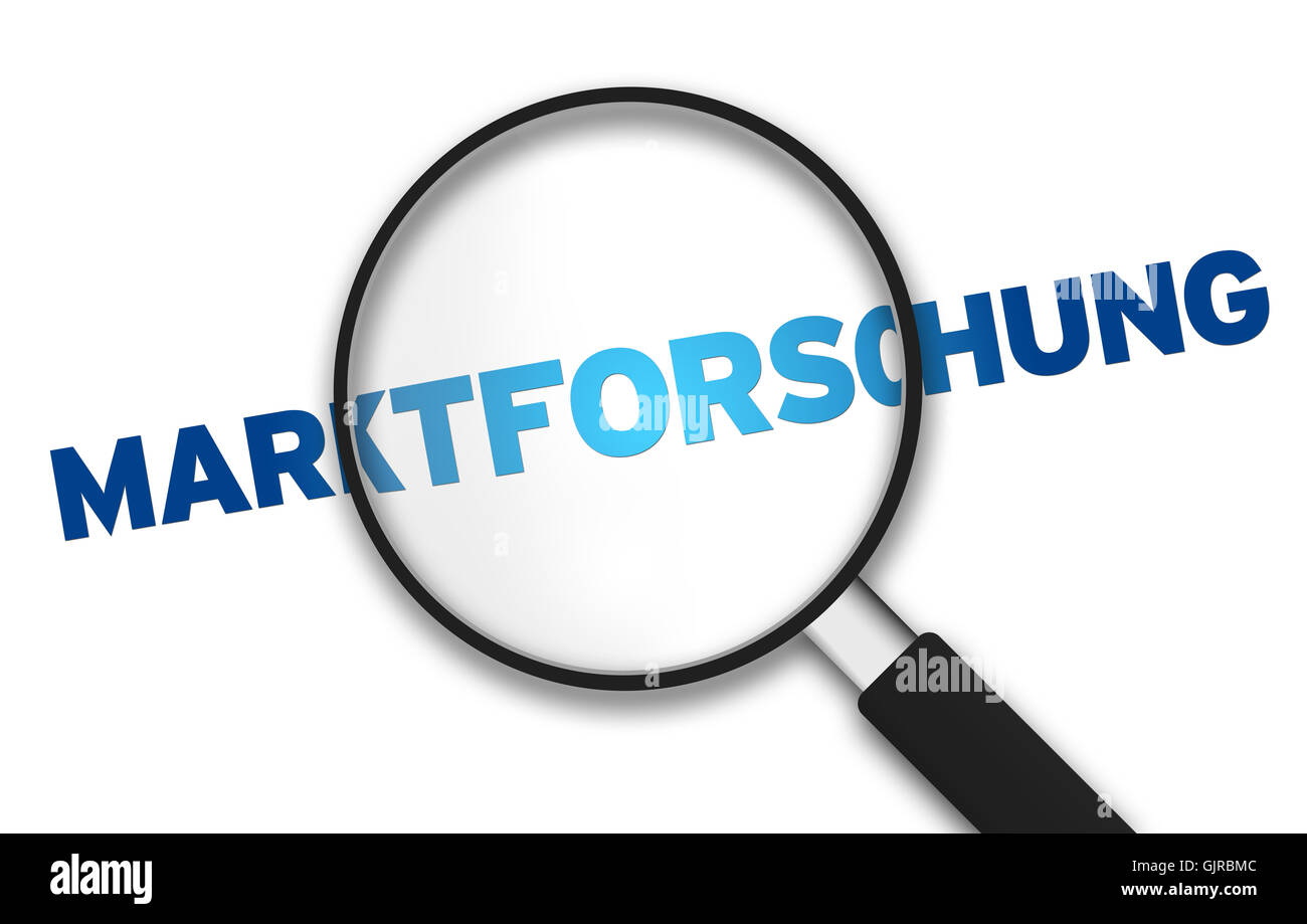 Magnifying Glass - Market Research Stock Photo - Alamy