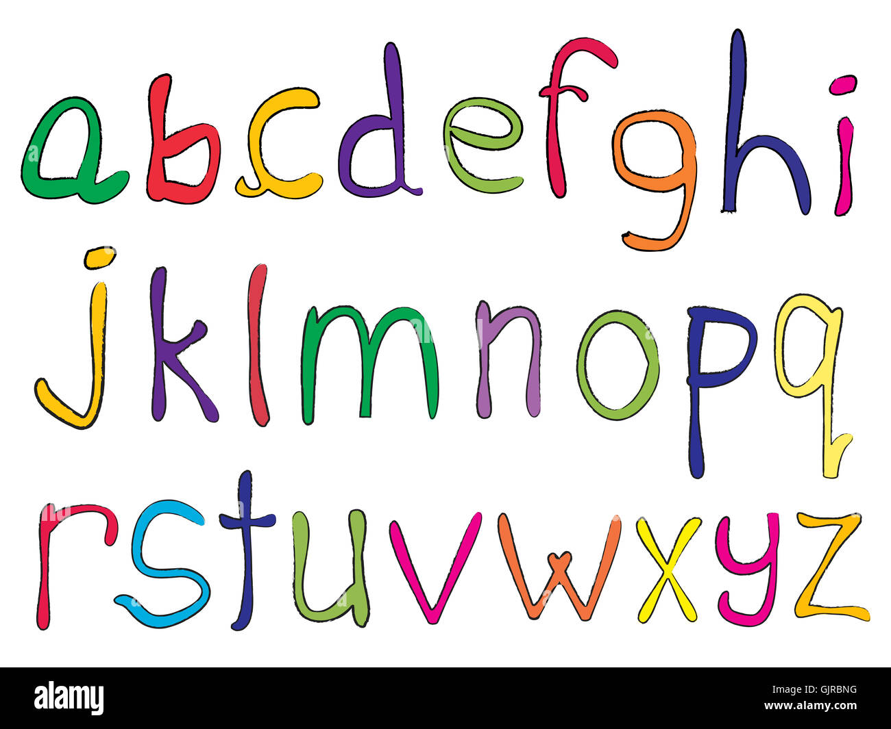 hand made alphabet Stock Photo - Alamy