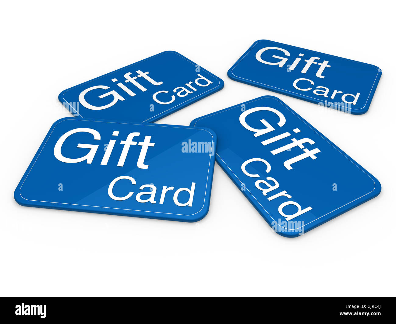 3d gift card blue Stock Photo - Alamy
