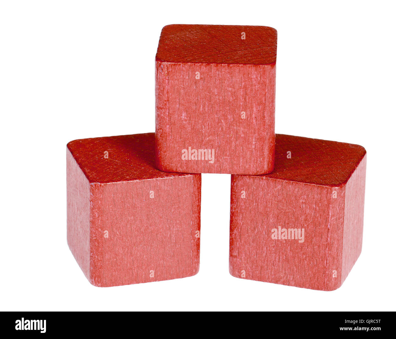 Red wooden cubes Stock Photo - Alamy