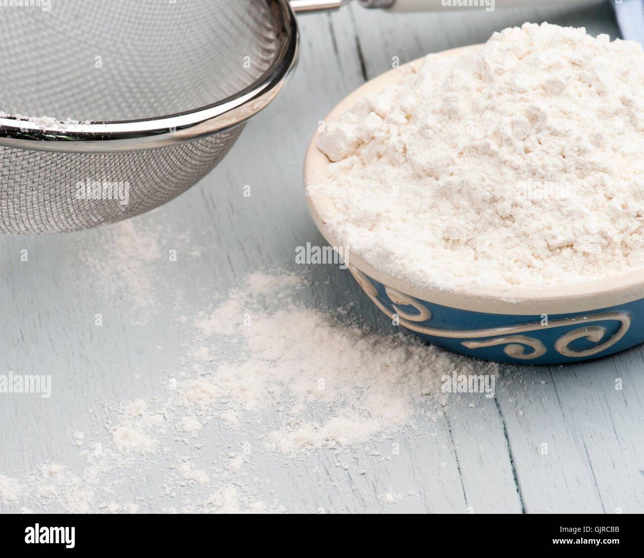 Dish Of Flour Stock Photo - Alamy