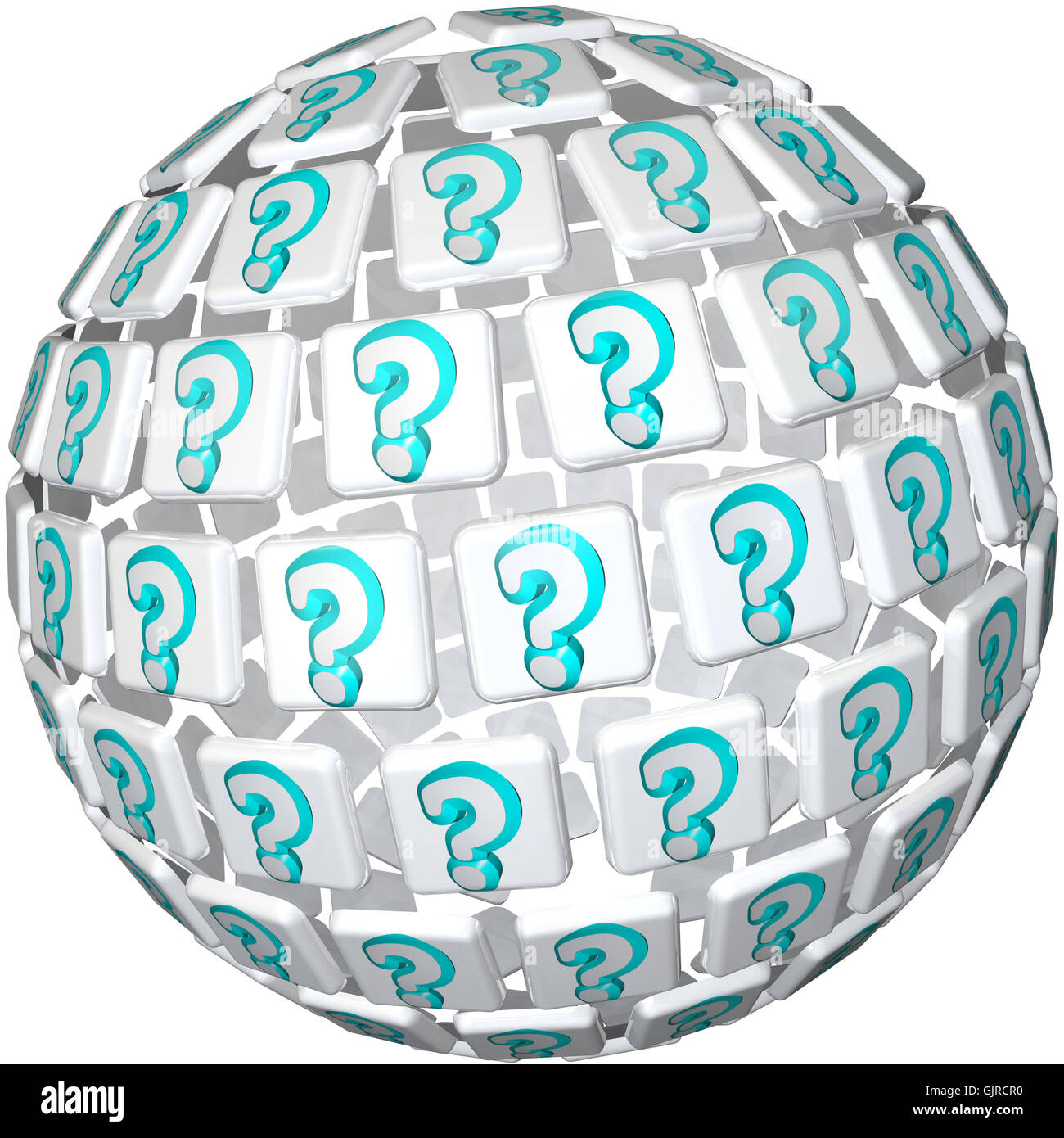 Question Mark Sphere - Ball of Confusion and Curiosity Stock Photo - Alamy