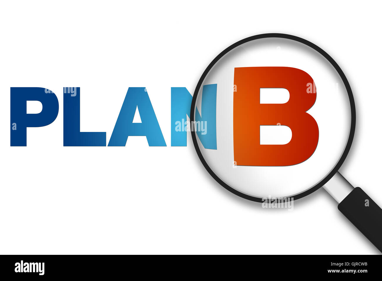 Magnifying Glass - Plan B Stock Photo - Alamy