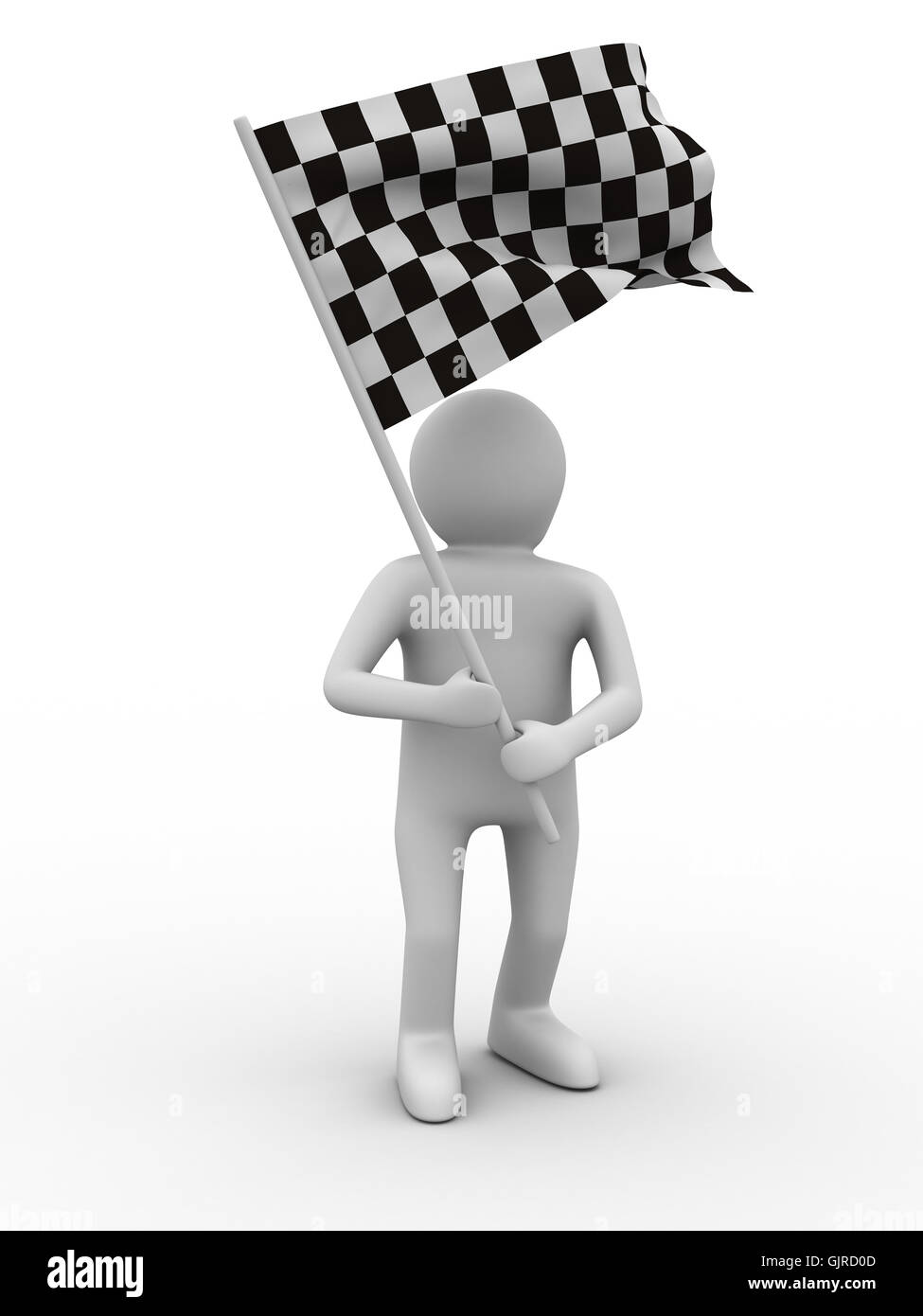 Winning flag on white hi-res stock photography and images - Alamy