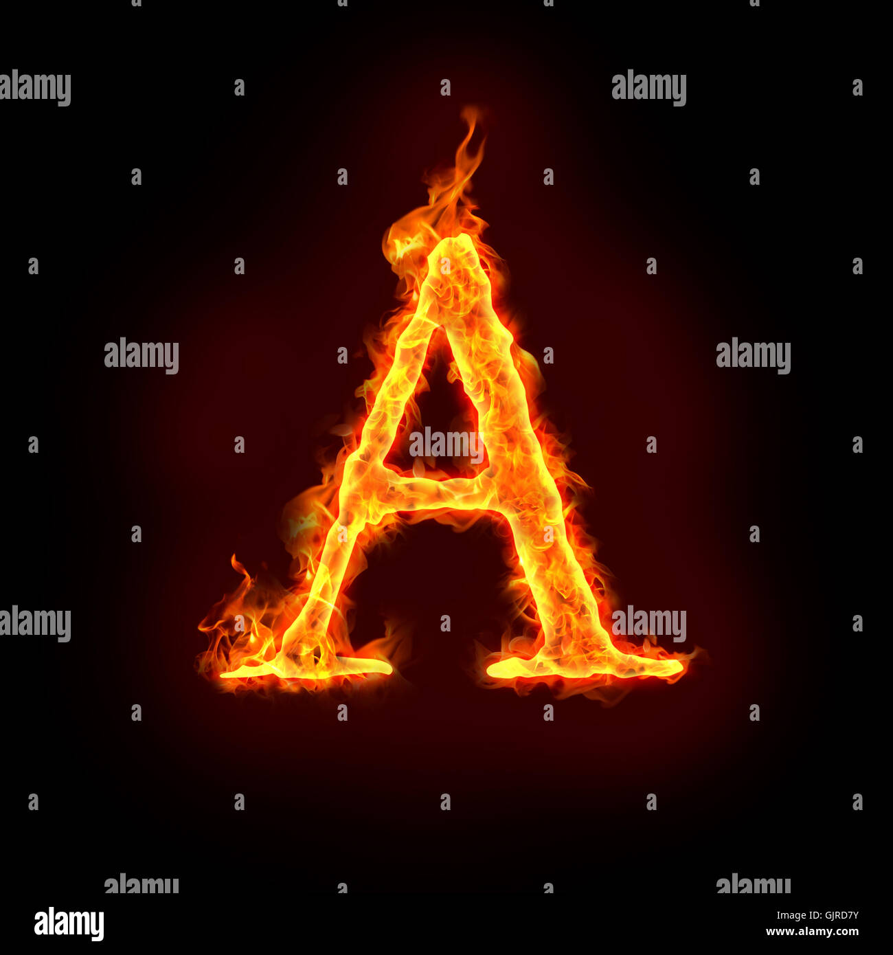 Alphabet A In Fire