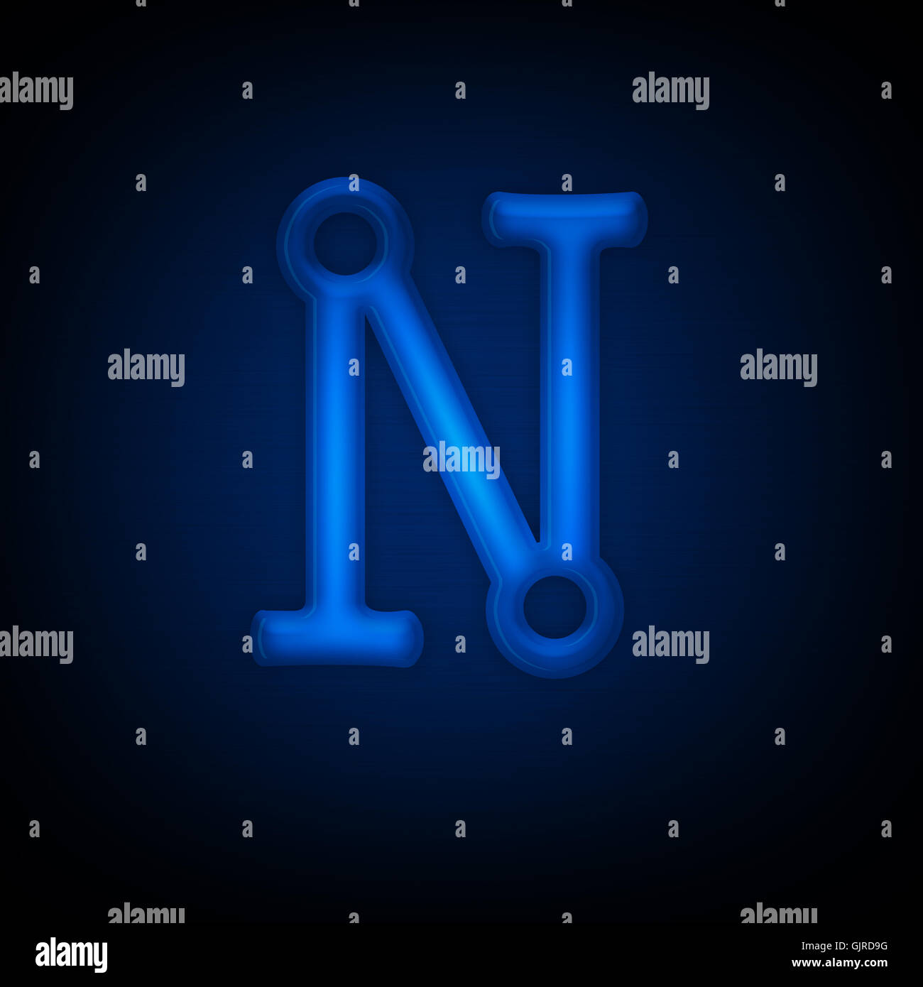 Neon Letter N Stock Photo - Alamy