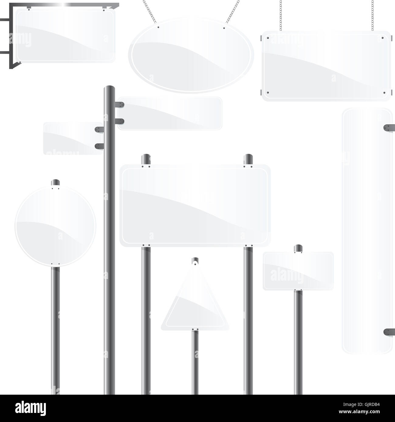 White traffic signs Stock Photo - Alamy