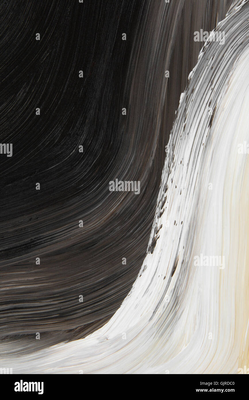Black and white oil-painted curve Stock Photo - Alamy
