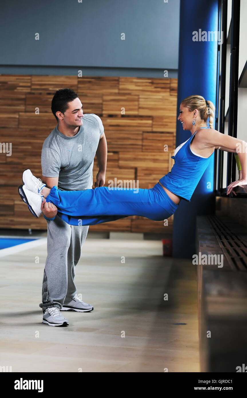 fitness personal trainer Stock Photo - Alamy