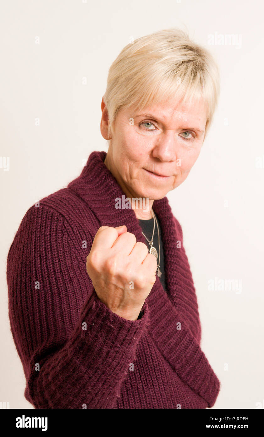 woman indicate show Stock Photo - Alamy