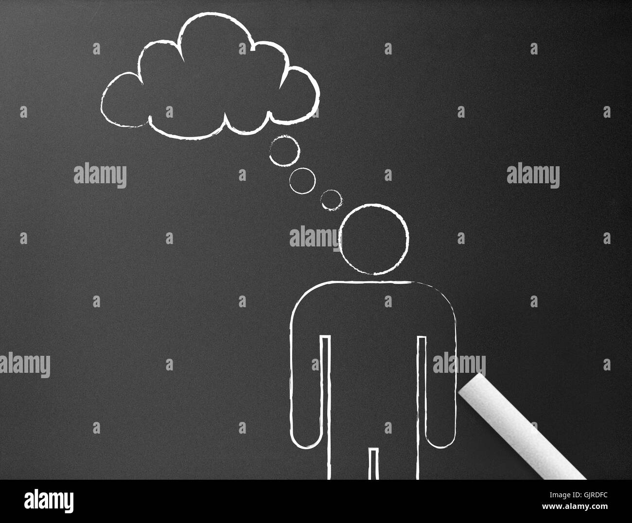 Chalkboard - Think Cloud Stock Photo - Alamy