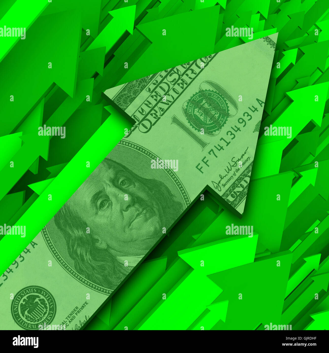 Money Rising - Growth of Investments or Inflation Stock Photo - Alamy