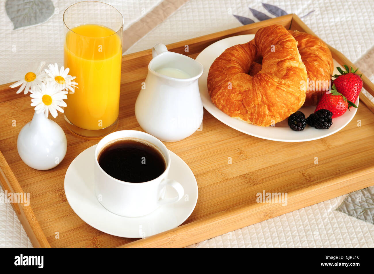 Breakfast tray orange juice hi-res stock photography and images - Alamy