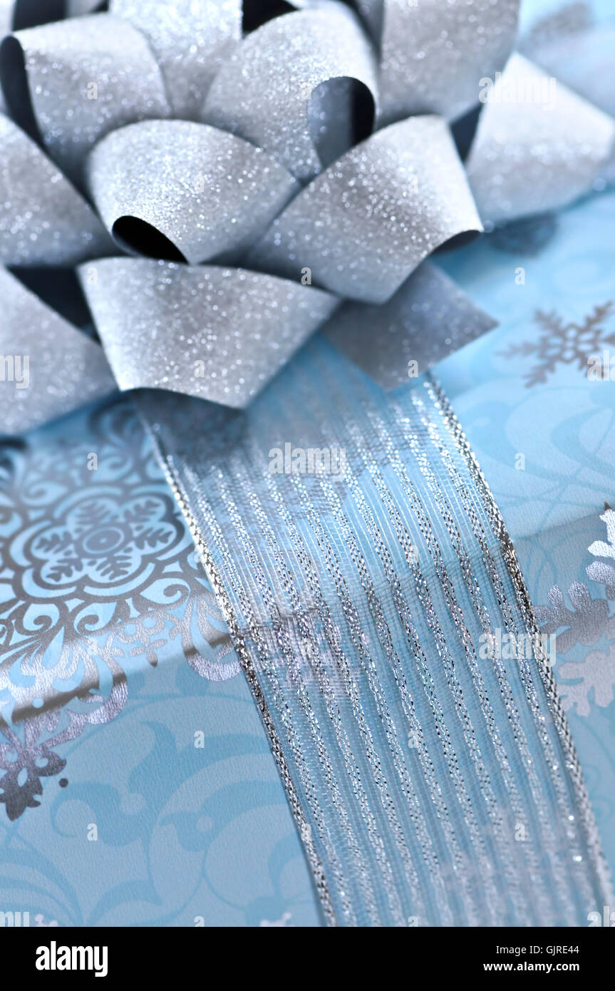 Silver wrapped box isolated hi-res stock photography and images - Alamy