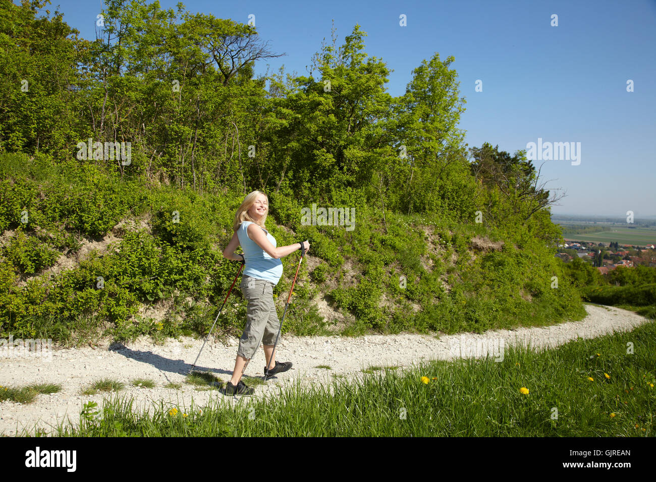 woman hike go hiking Stock Photo - Alamy