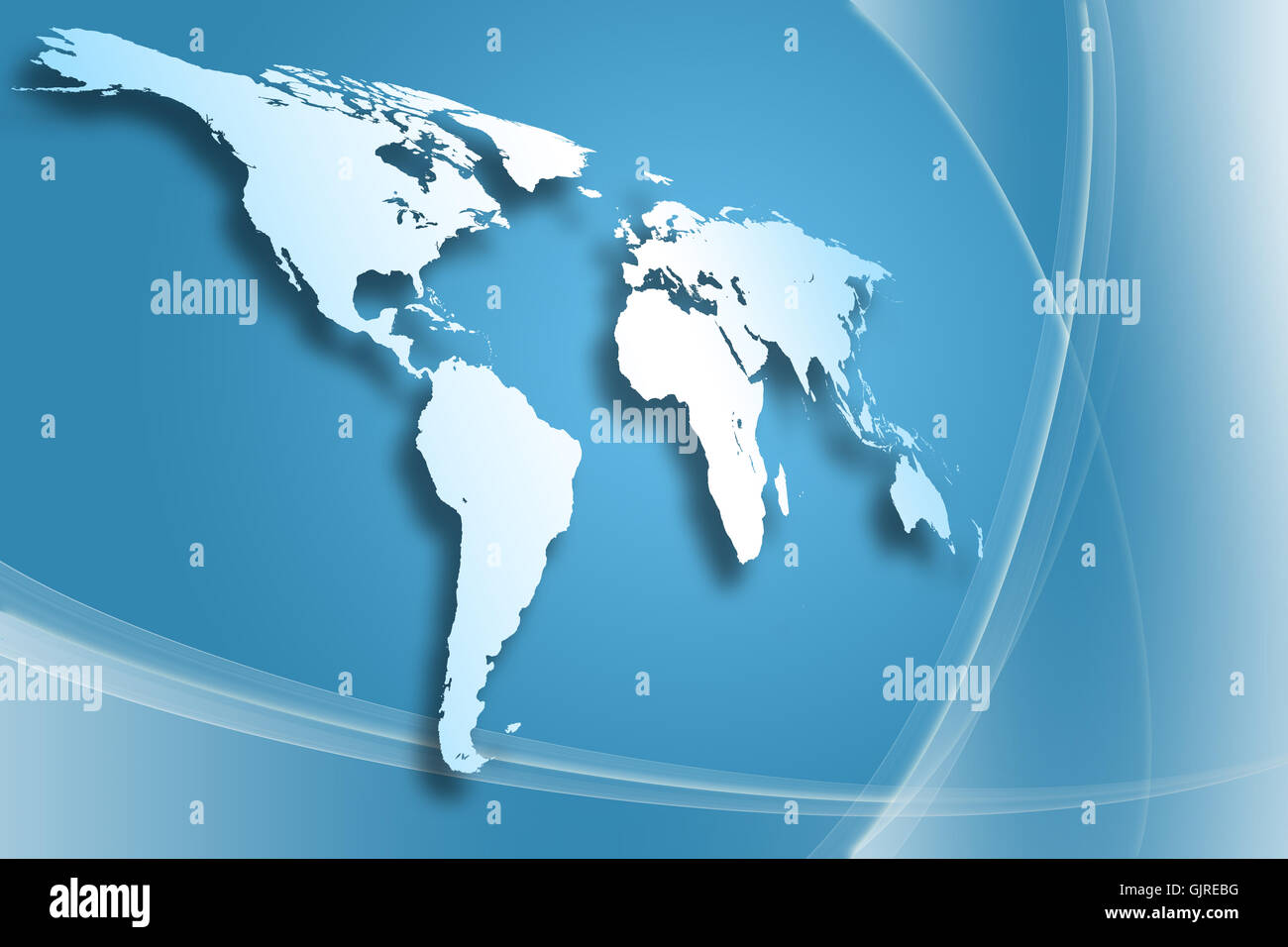 World Map Vector Blue