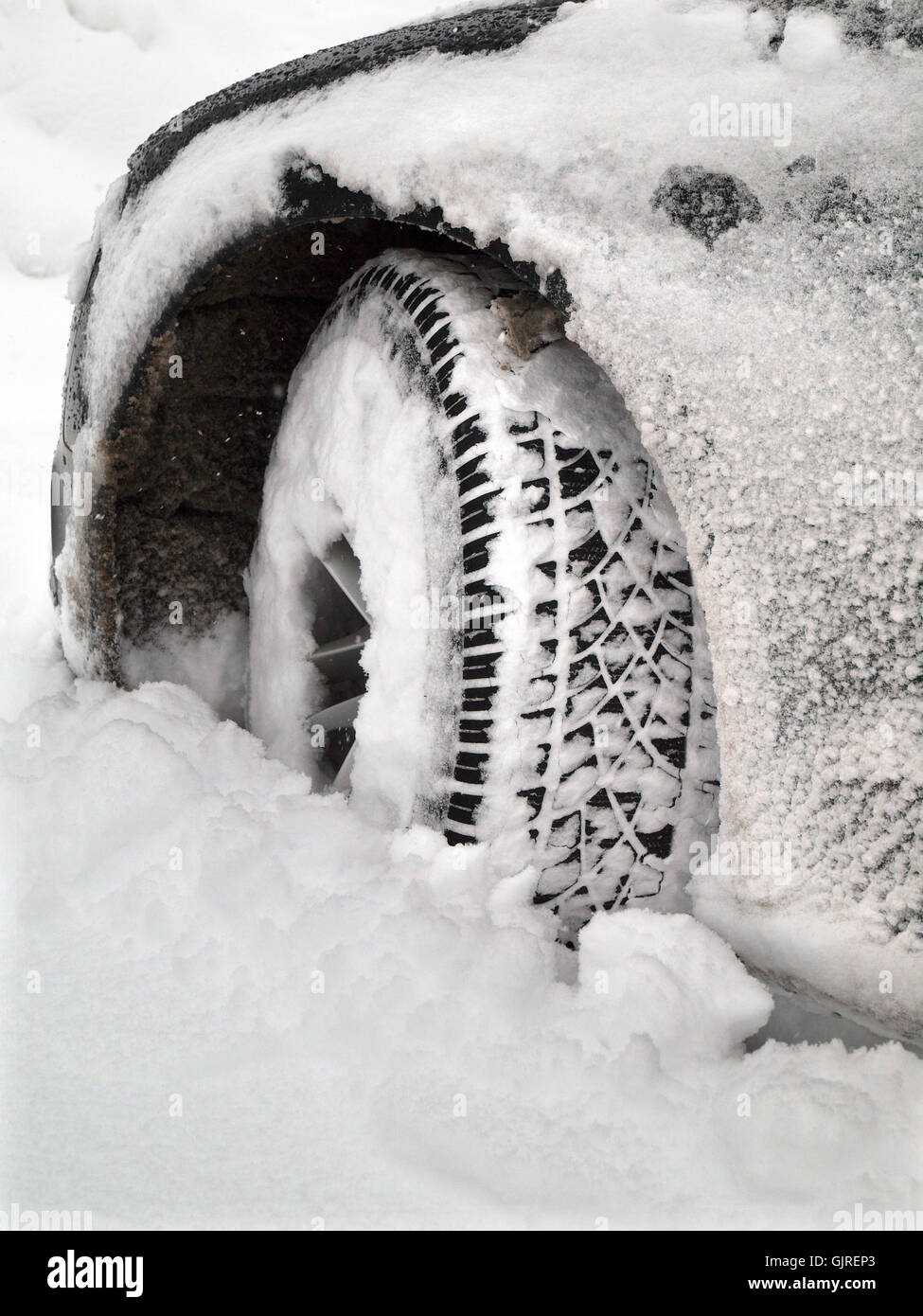 stuck in the snow Stock Photo - Alamy
