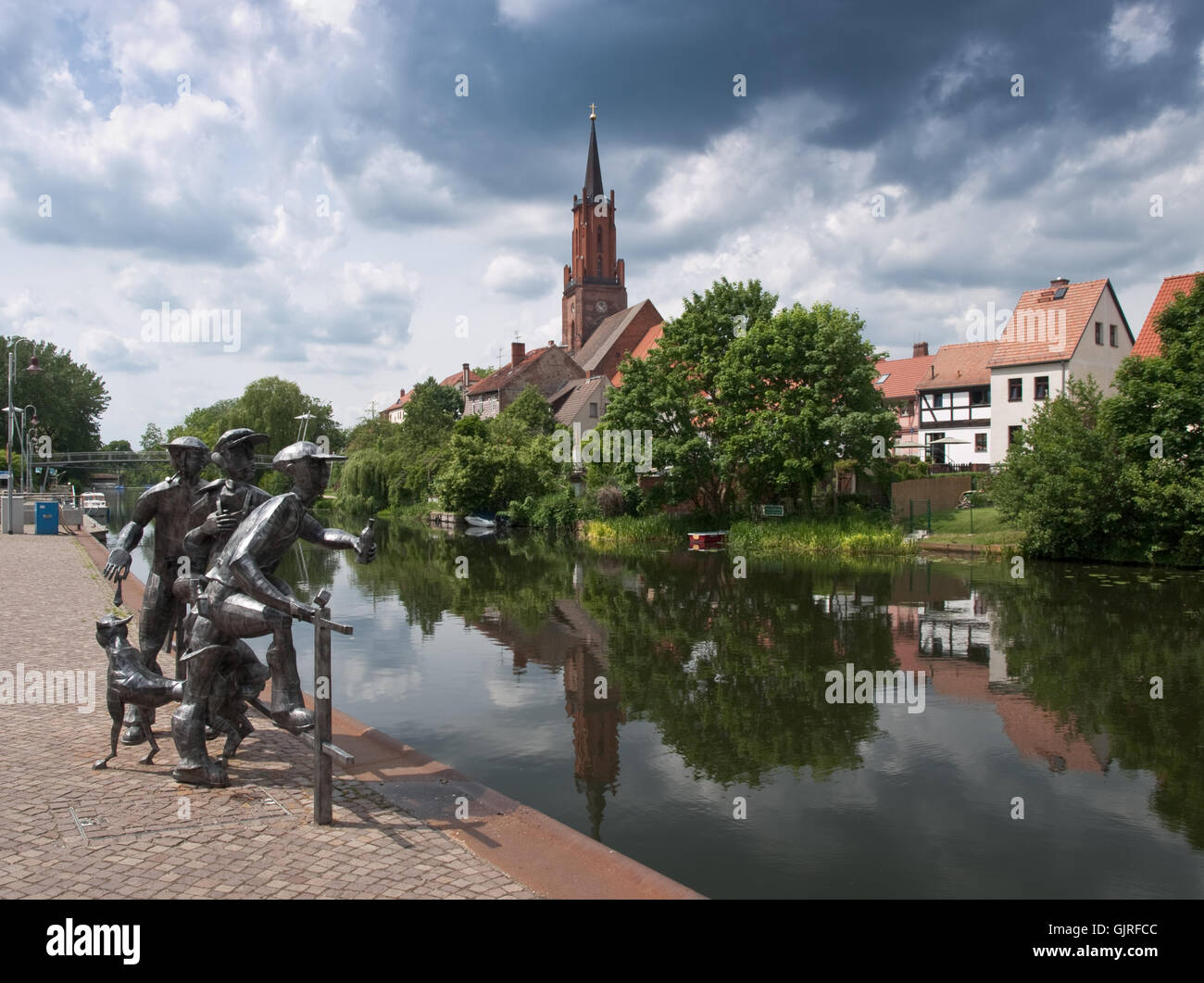 rathenow port 2 Stock Photo - Alamy
