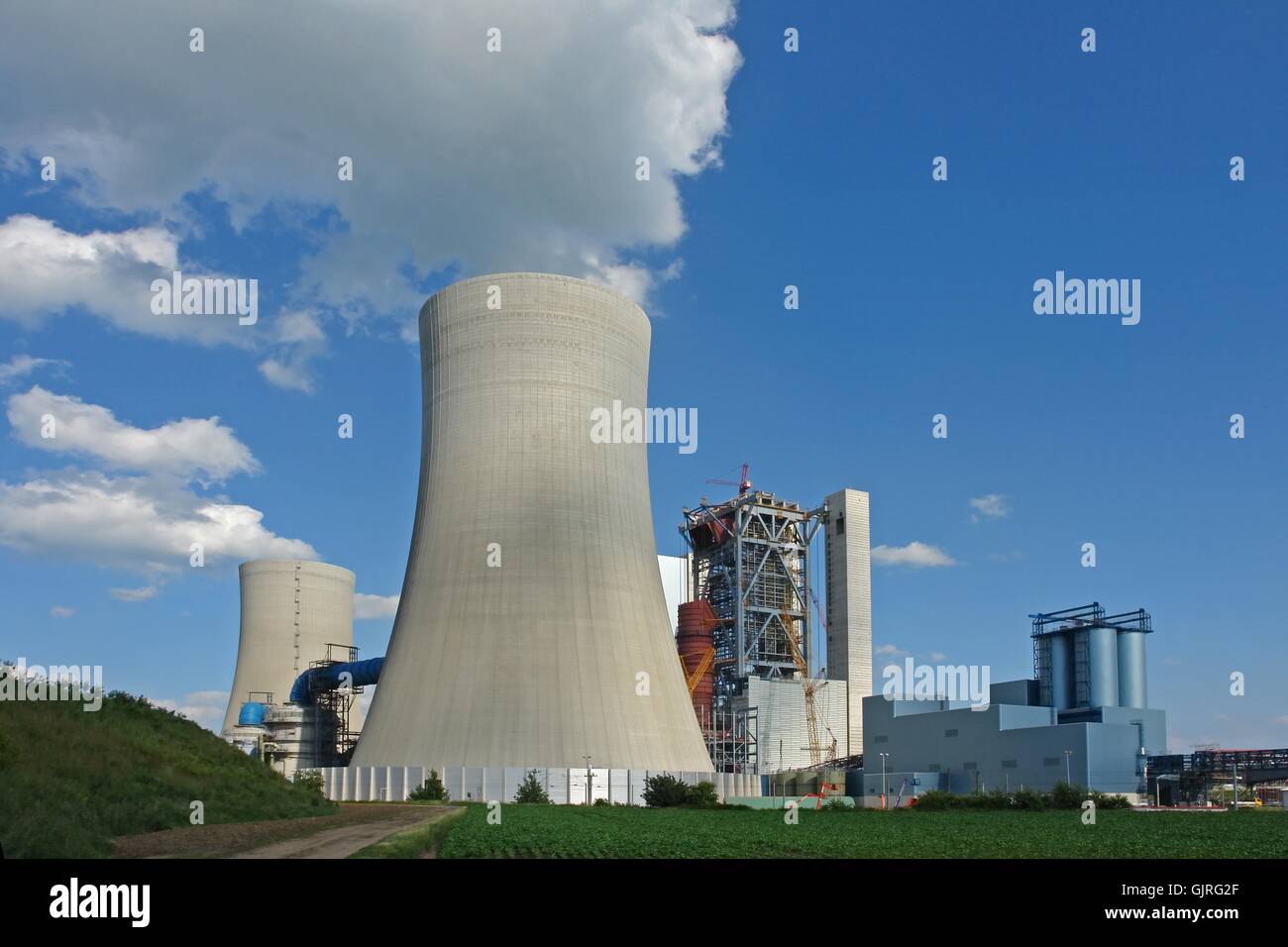 cooling tower construction Stock Photo - Alamy
