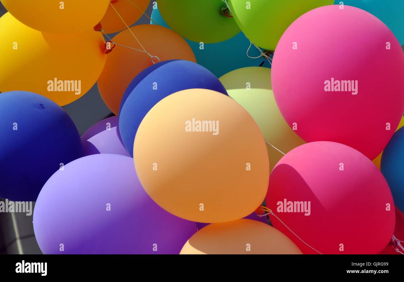 colorful balloons transversely Stock Photo - Alamy