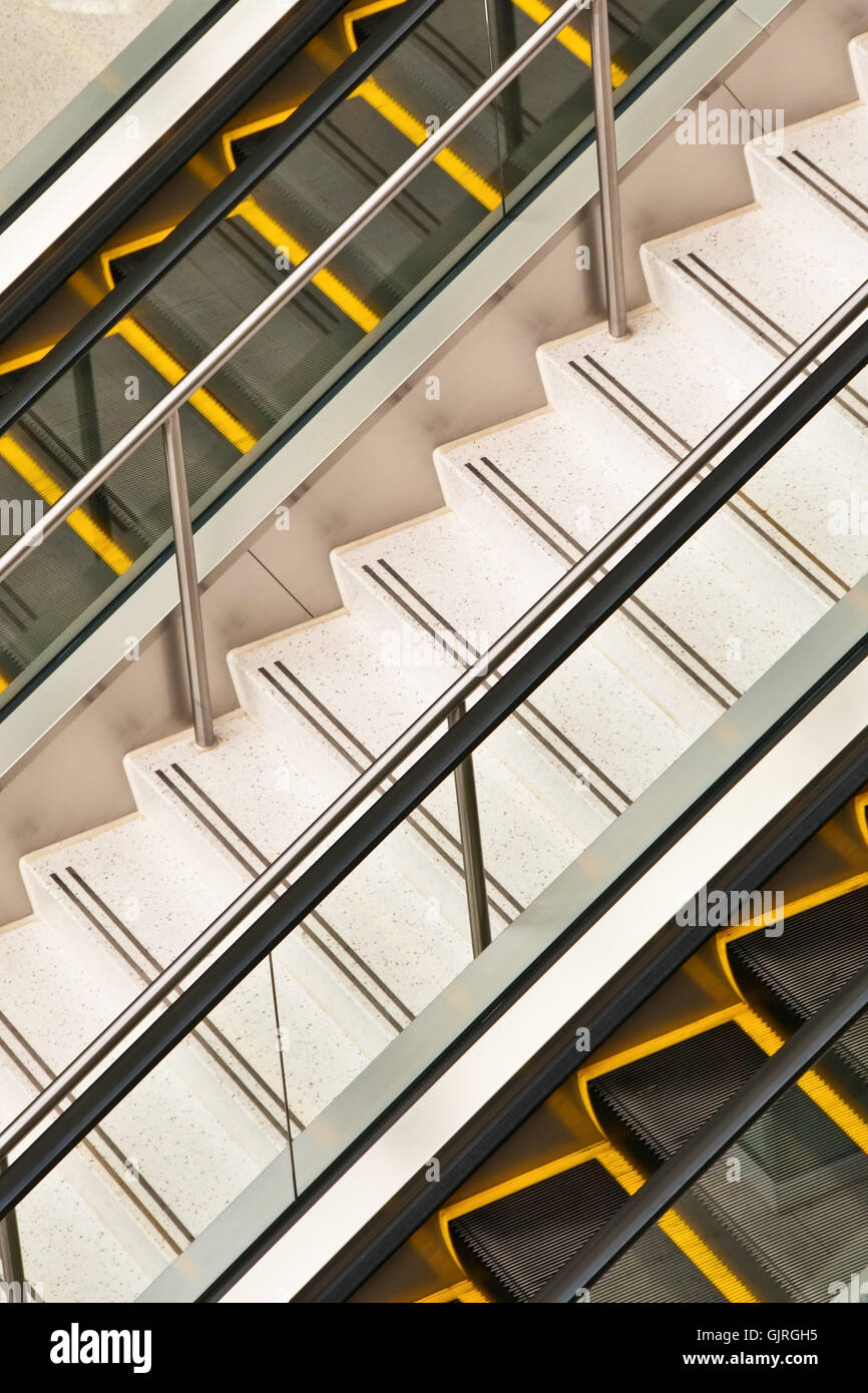 escalator stairs object Stock Photo - Alamy
