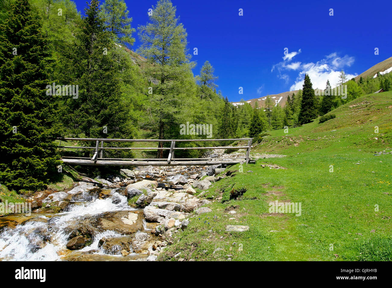 mountains bridge alps Stock Photo - Alamy