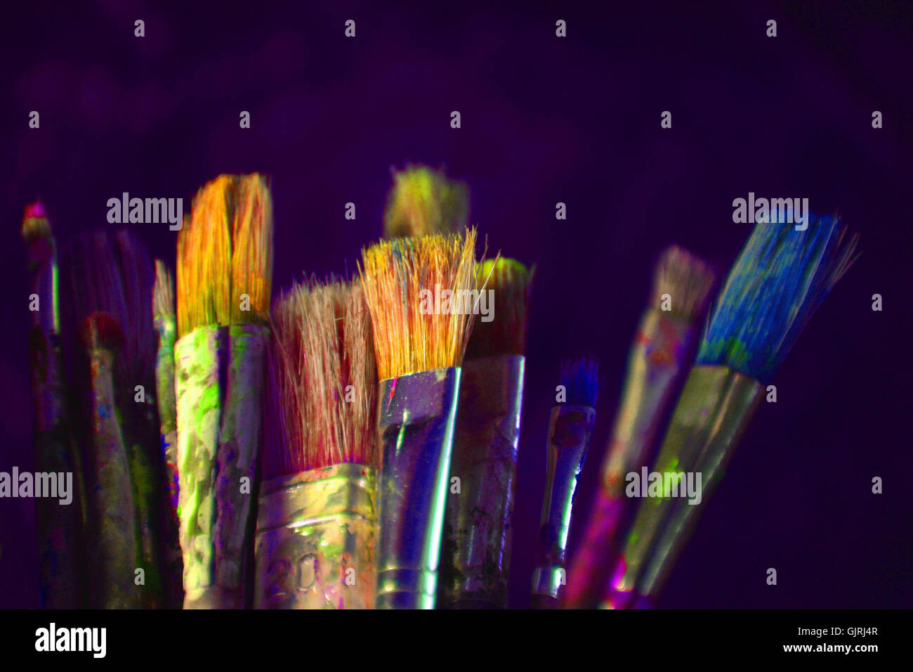 Colorful art brush hi-res stock photography and images - Alamy