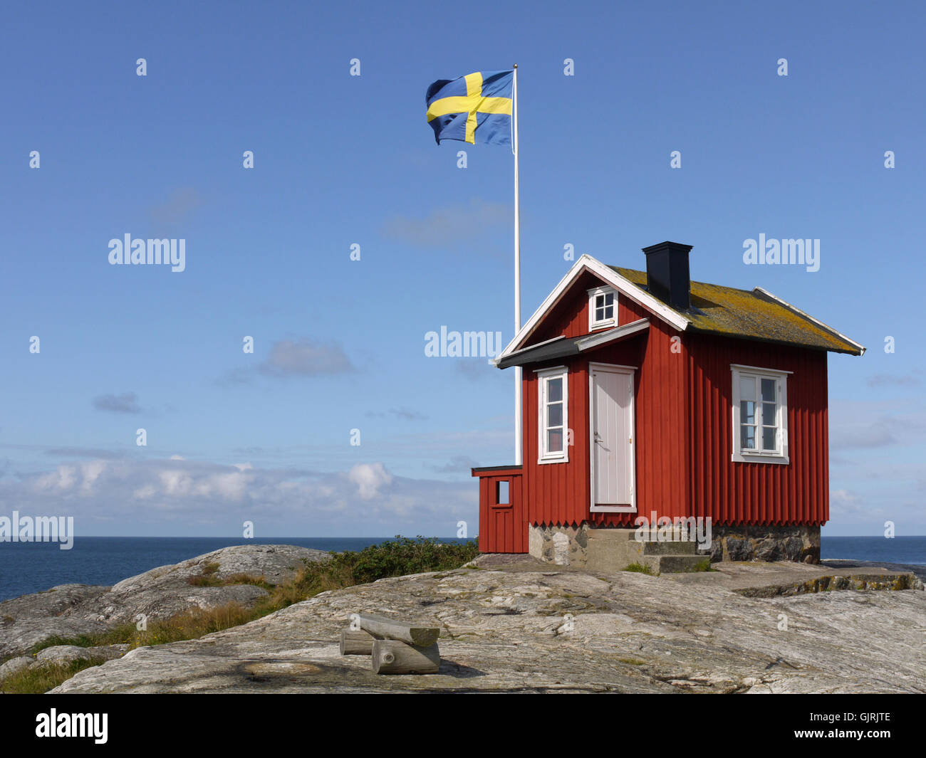 sweden framehouse rock Stock Photo - Alamy