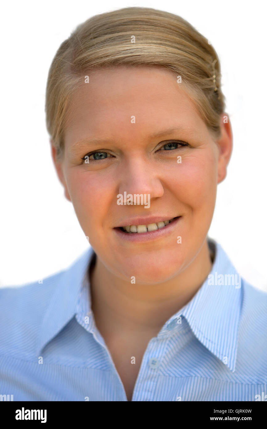 young friendly woman Stock Photo - Alamy