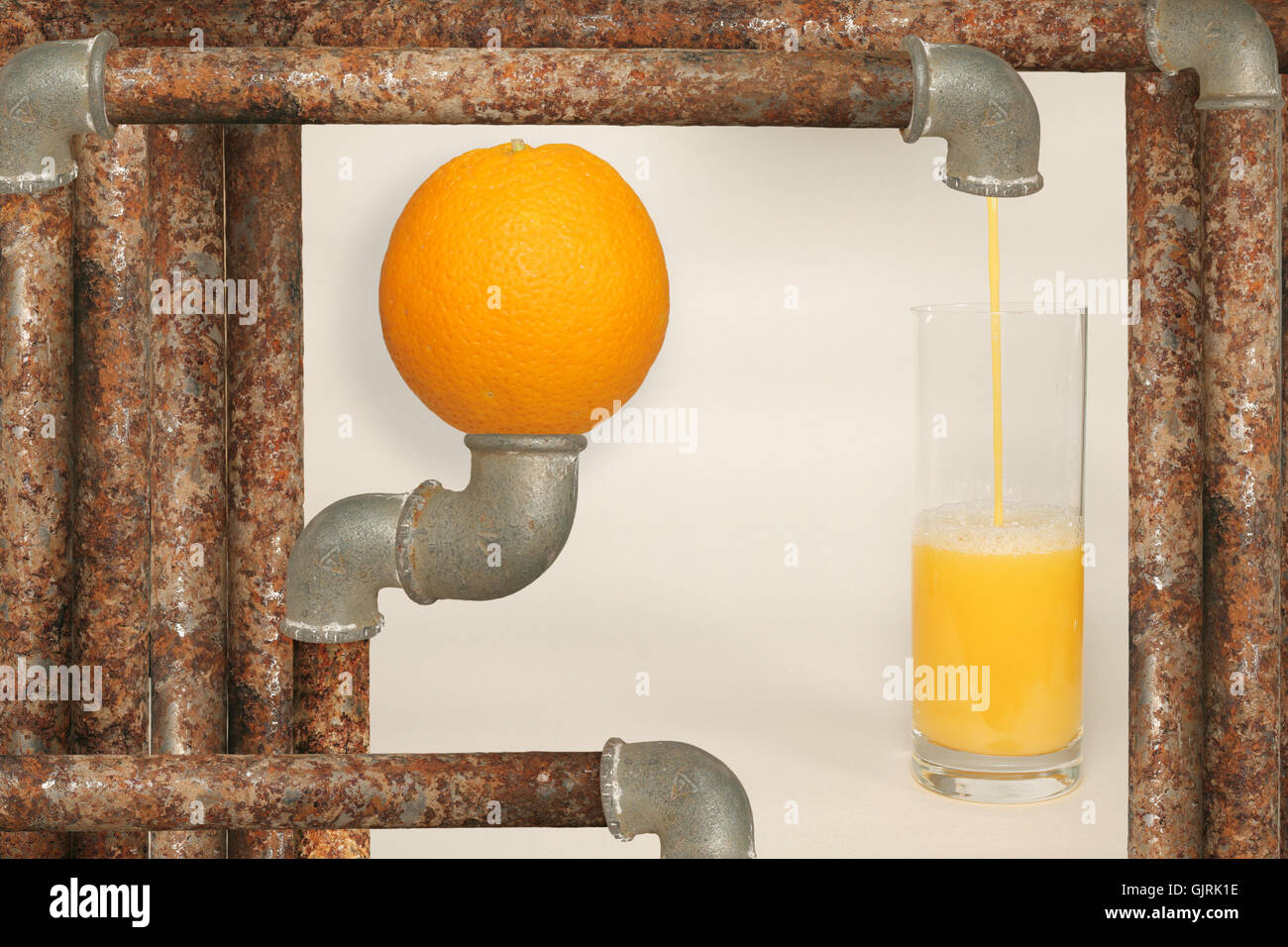 tube conductions orange Stock Photo - Alamy