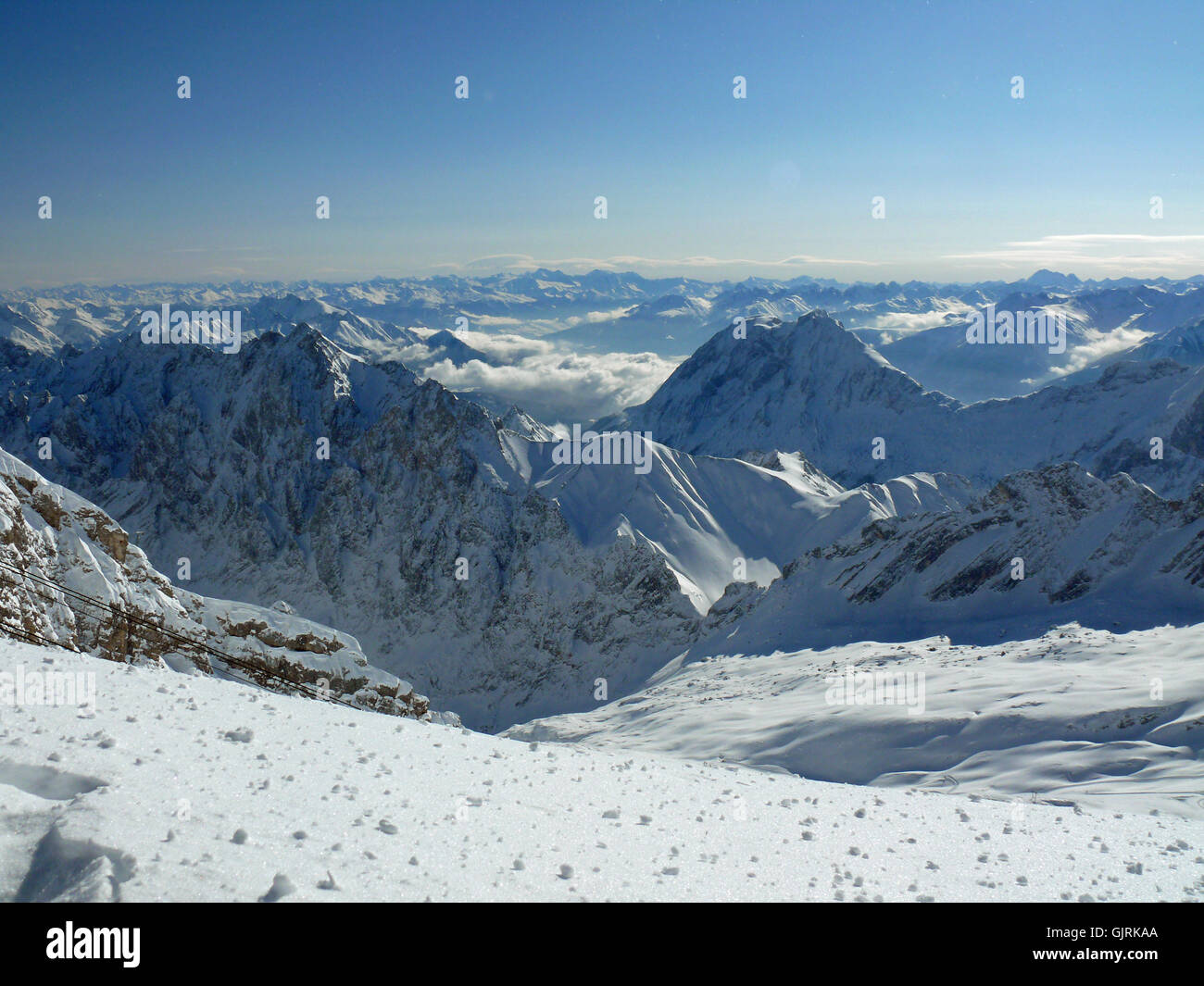 on the zugspitze Stock Photo - Alamy