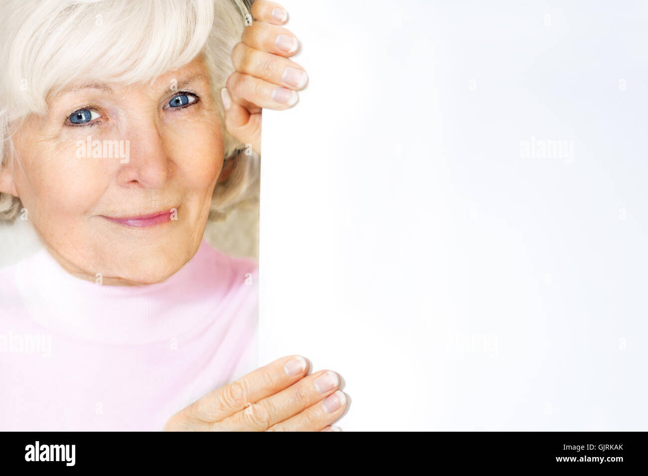 woman present poster Stock Photo - Alamy