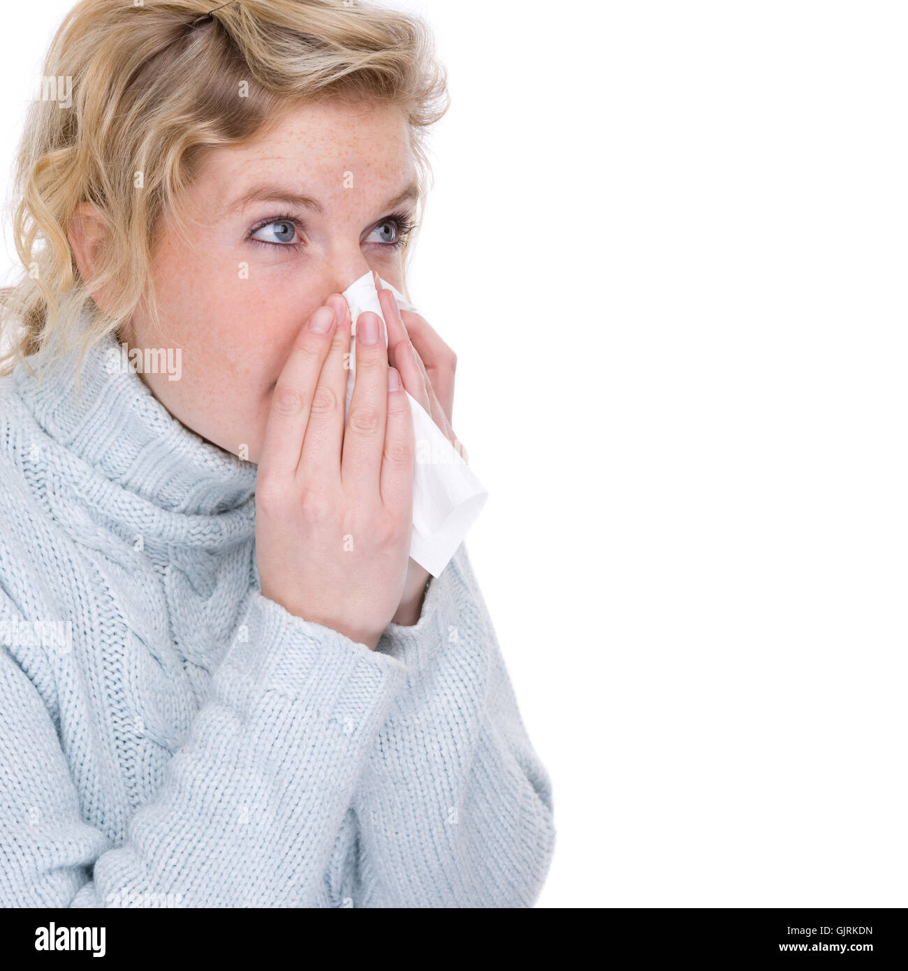 woman cold catarrh Stock Photo - Alamy