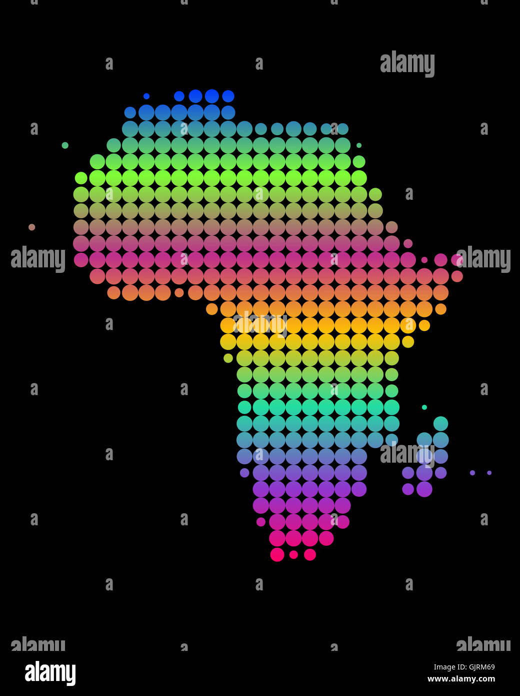 Colourful map africa hi-res stock photography and images - Alamy