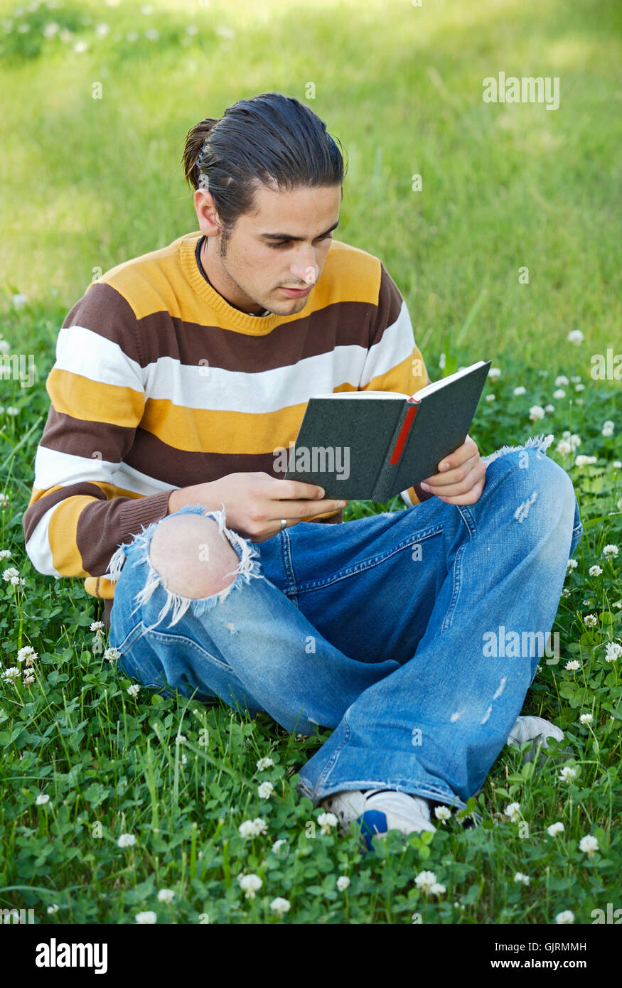 reading boy lad Stock Photo - Alamy