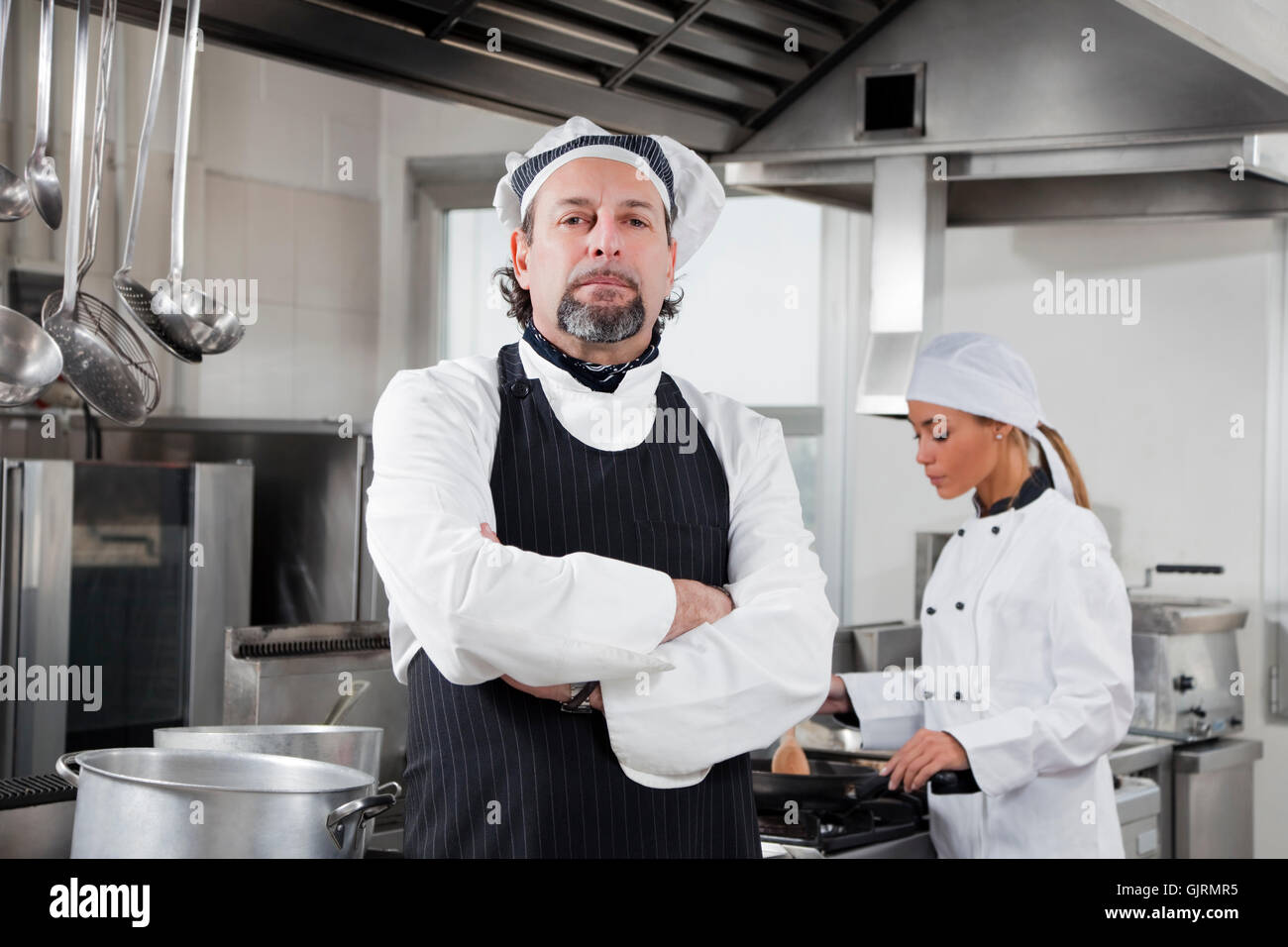 woman restaurant kitchen Stock Photo - Alamy