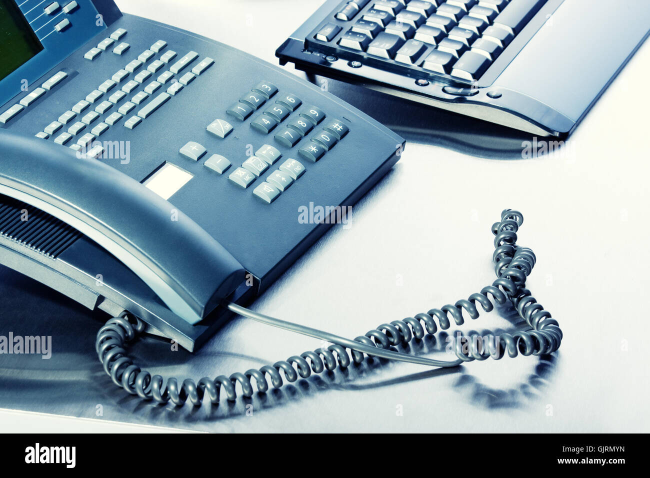 telephone phone office Stock Photo - Alamy