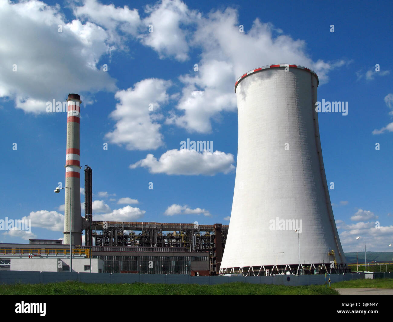Concrete chimney power station hi-res stock photography and images - Alamy