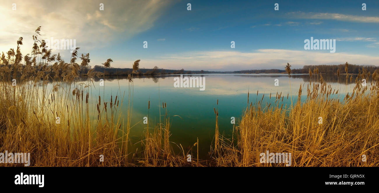 sunset reflection sunshine Stock Photo - Alamy