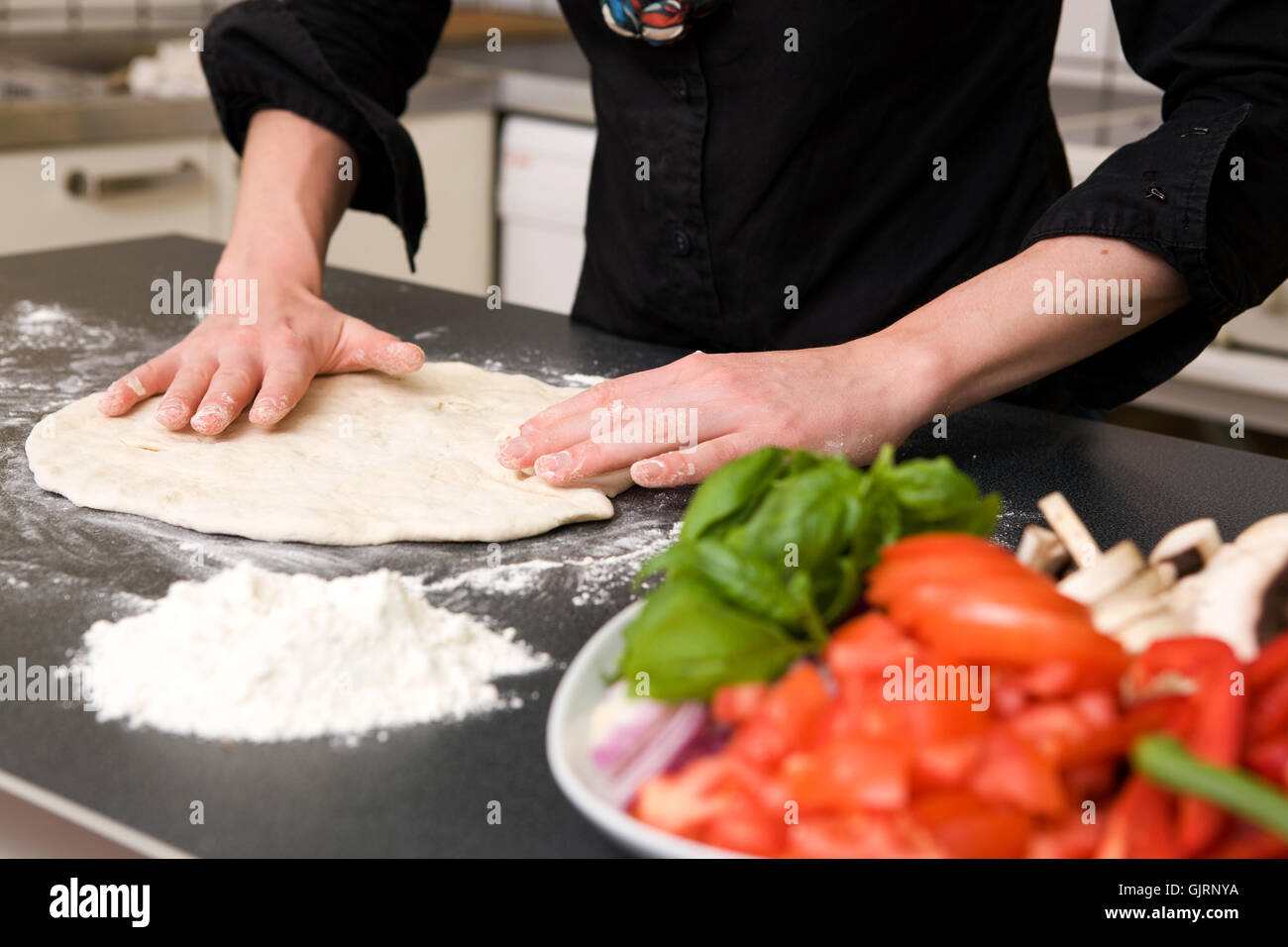 woman make food Stock Photo - Alamy