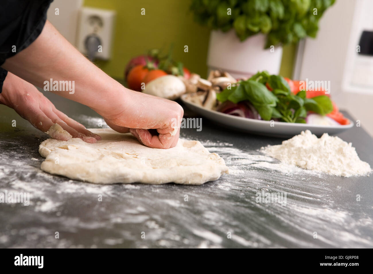woman make food Stock Photo - Alamy
