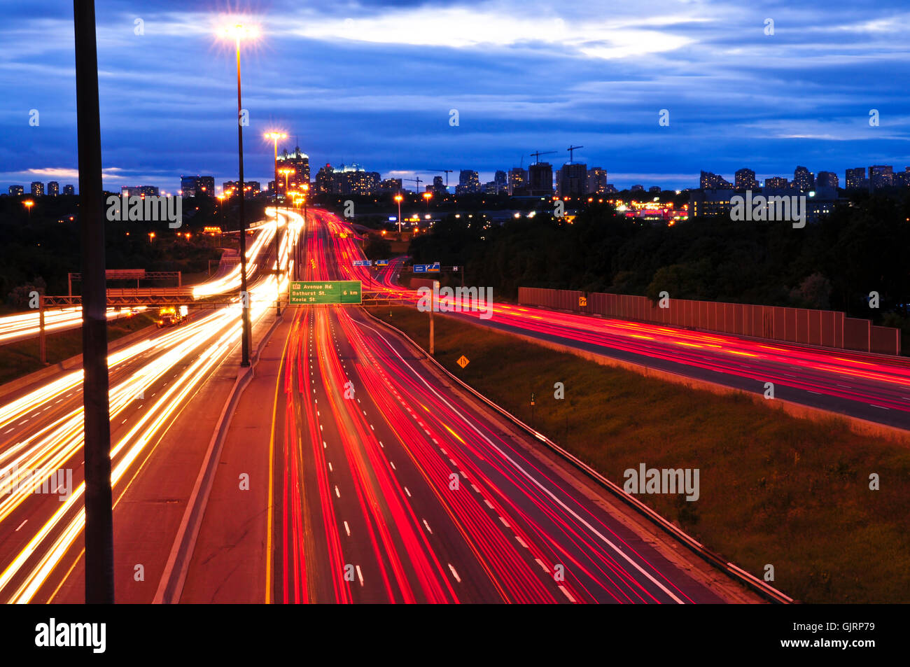 traffic transportation night Stock Photo - Alamy