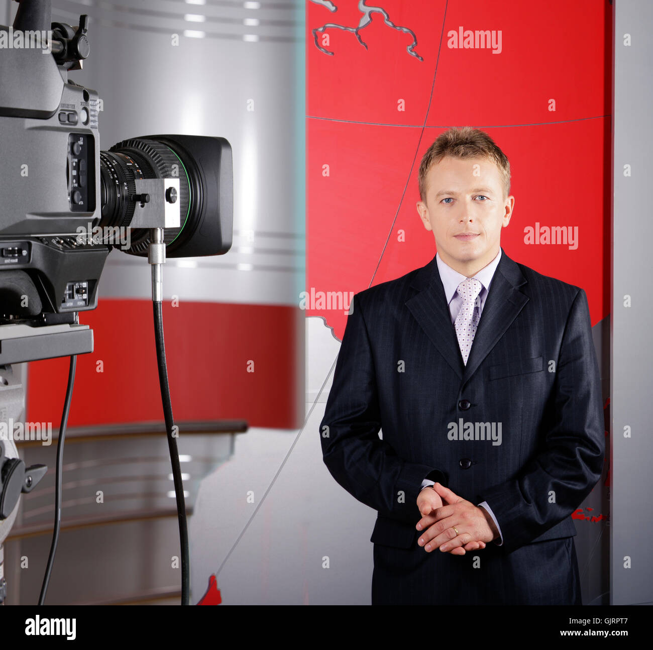 Cable tv news studio camera hi-res stock photography and images - Alamy