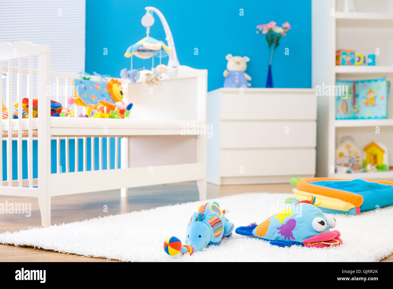 blue house building Stock Photo - Alamy