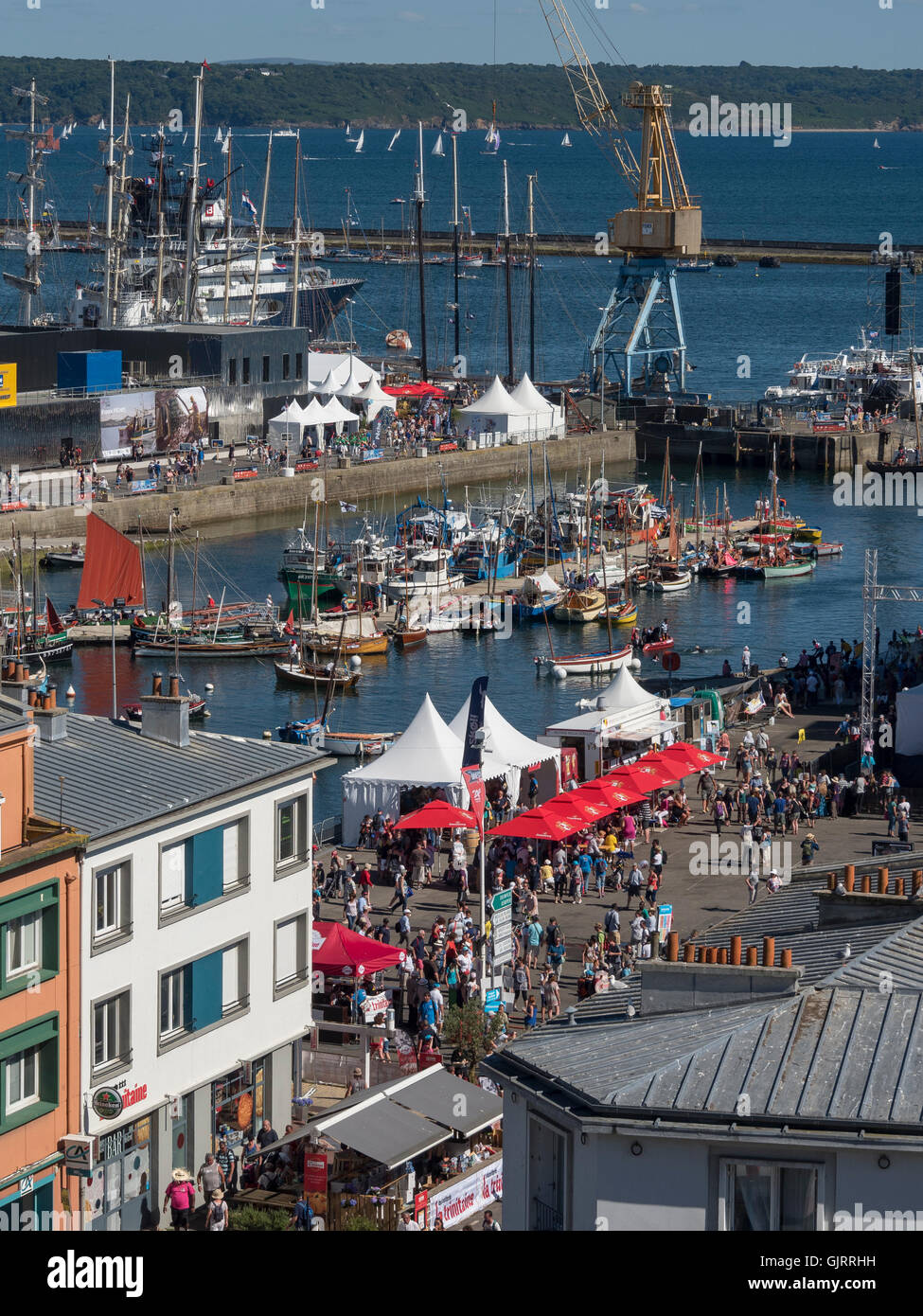 Brest: the fishing port seen since the cours Dajot during the Brest’s ...