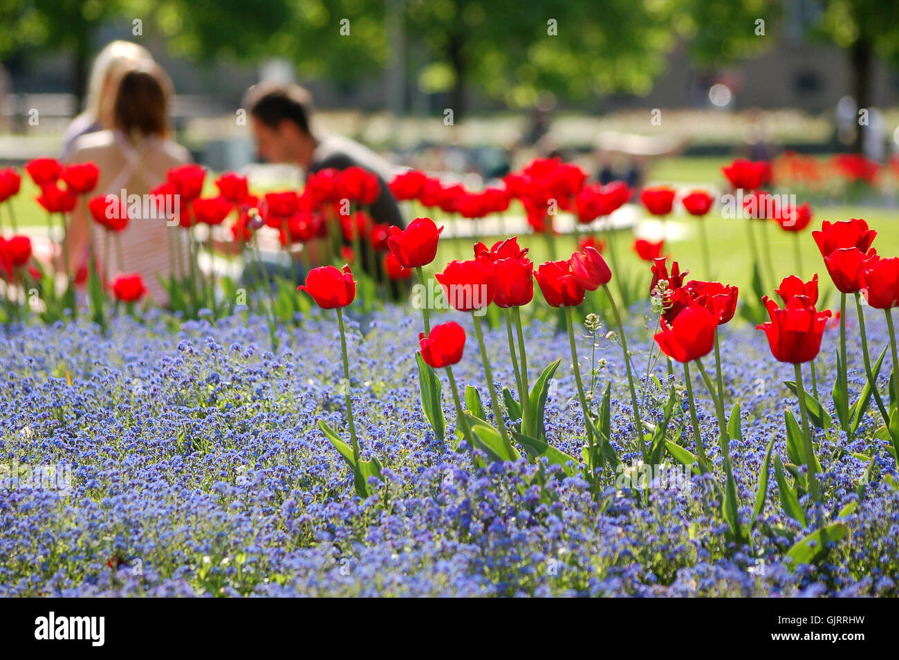 Spring time people town hi-res stock photography and images - Alamy